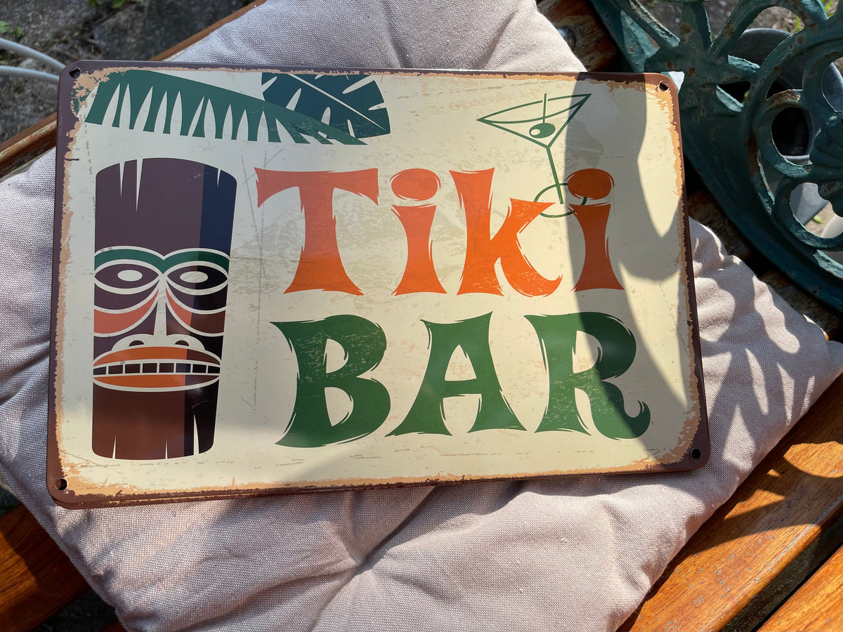 Tiki bar - metalt skilt – My 50s Closet